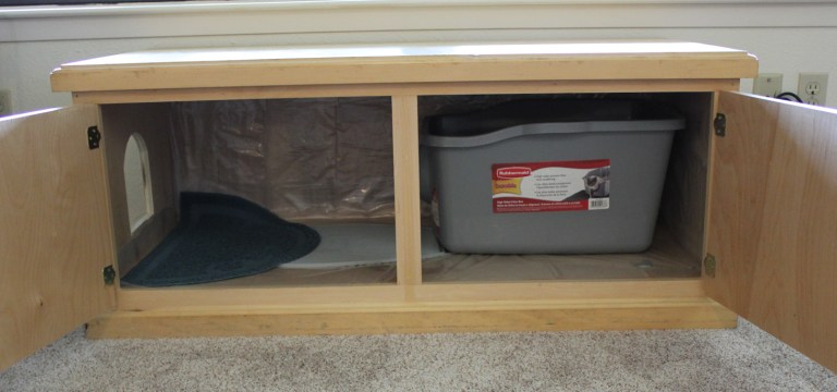 Making furniture to hide those litter boxes | Laura Makes